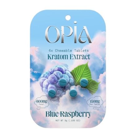 Buy Opia Kratom Extract Chewable Tablets Blue Raspberry 150mg ...